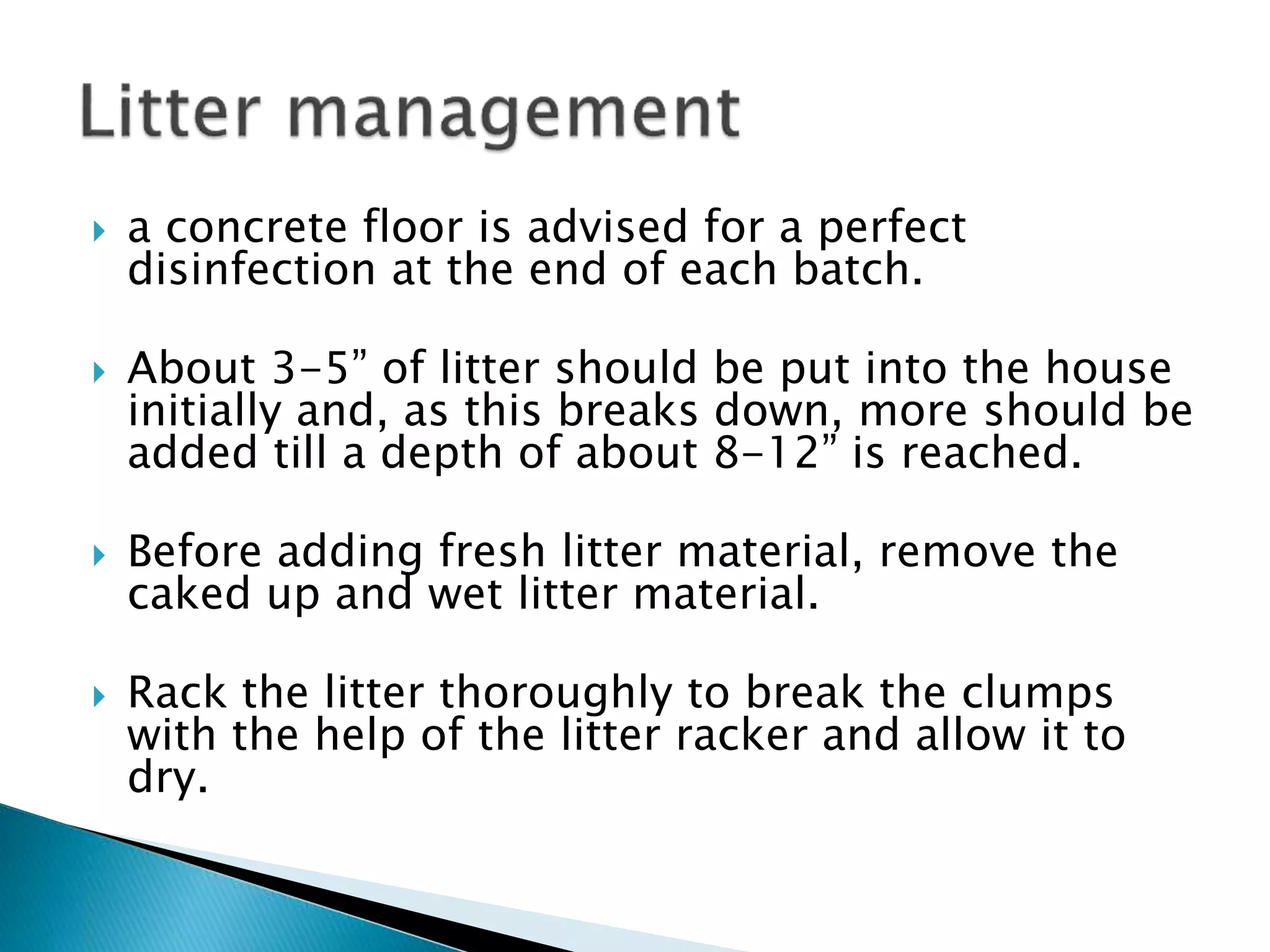 Litter management and Litter born Diseases | PPTX