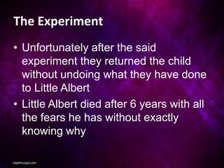 Little Albert Experiment | PPTX