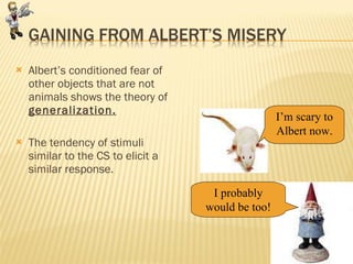 Little albert, taste aversion generalization | PPT | Food Allergies ...
