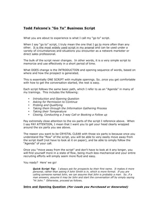 Little Black Book Of Scripts - Todd Falcone | PDF