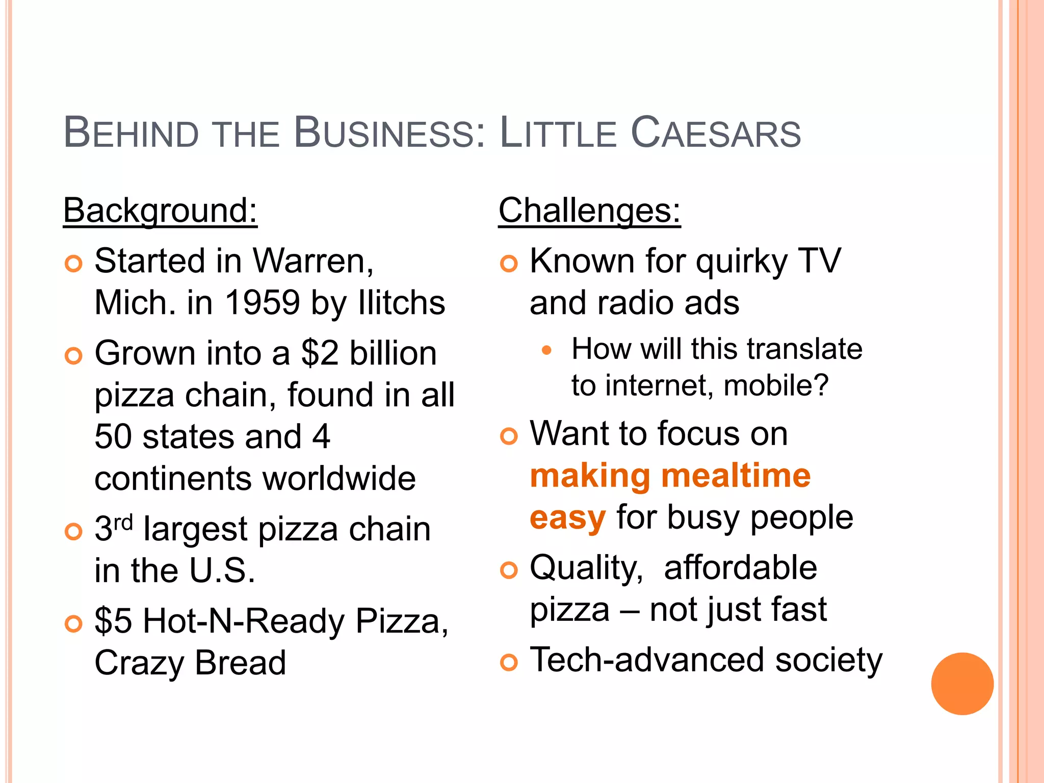 Little caesars nmdl presentation | PPTX