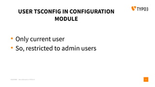 Little gems in TYPO3 v9 | PPT