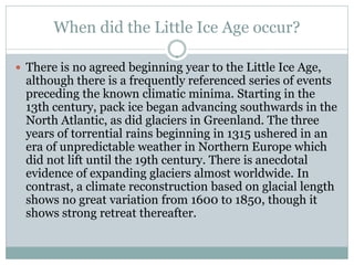 Little Ice Age | PPT