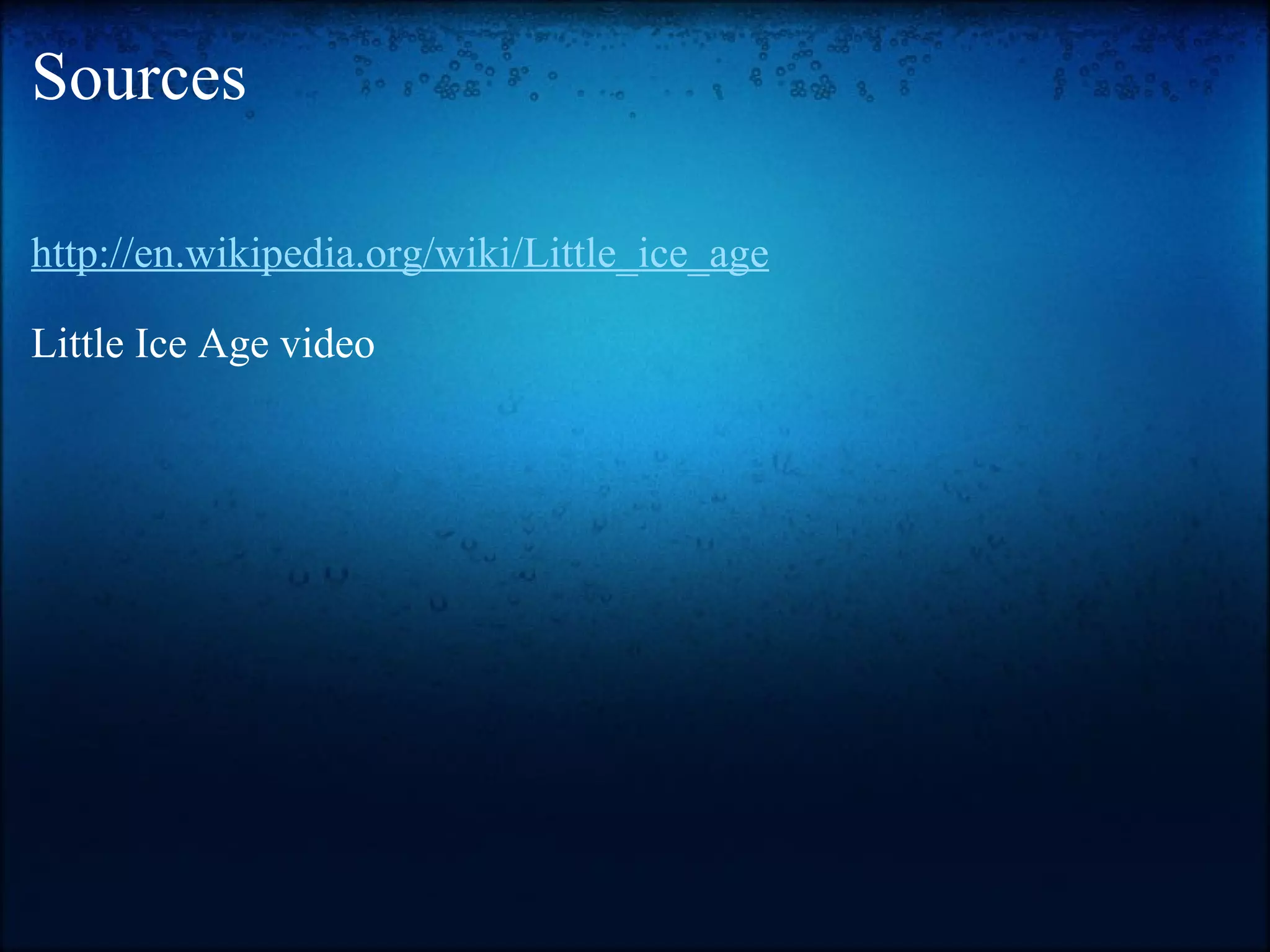 Little ice age | PPT