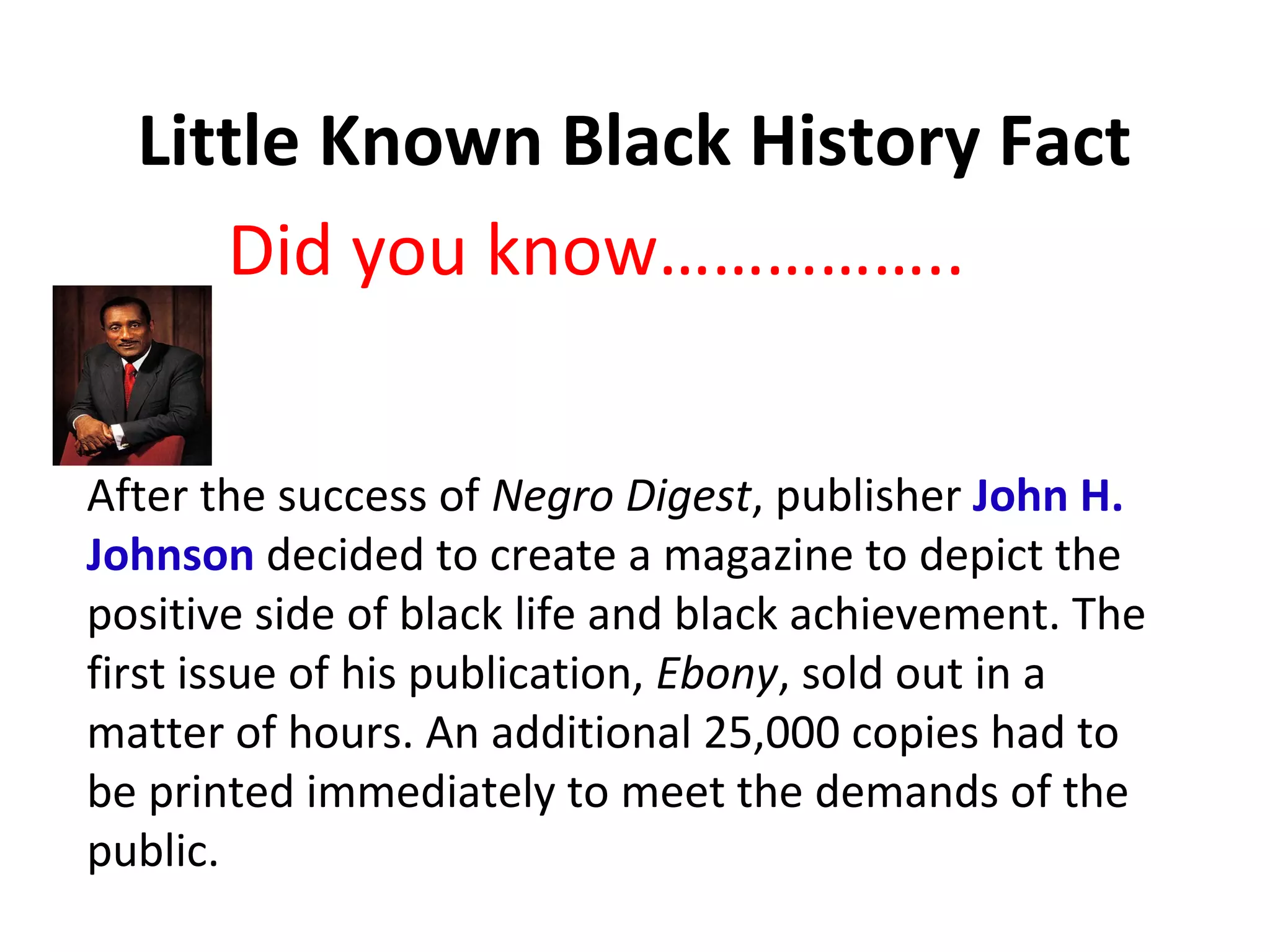 Little known black_history_facts (2) | PPT