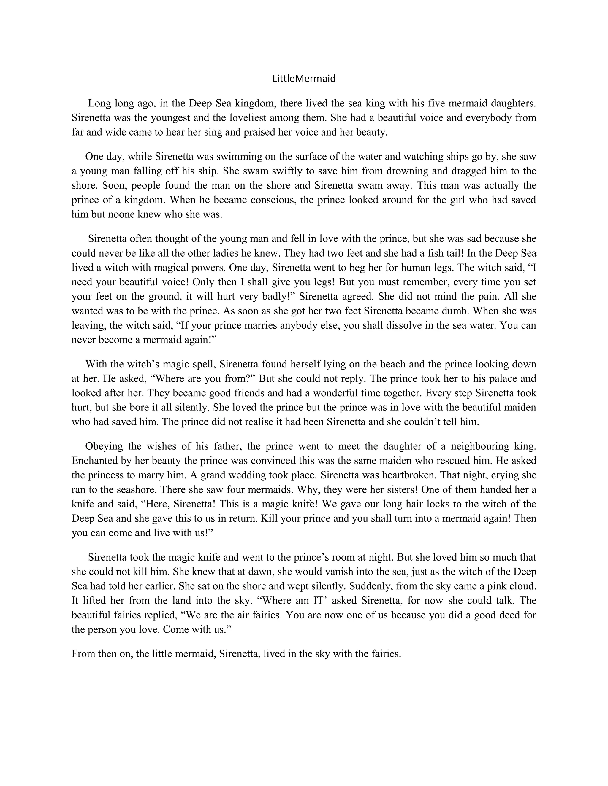 Little mermaid | DOCX