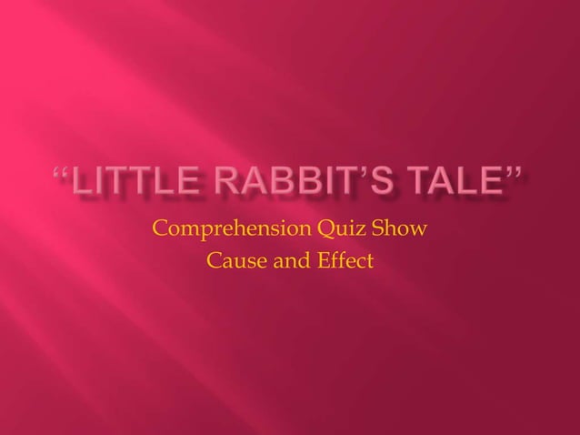 Little rabbit’s tale | PPTX