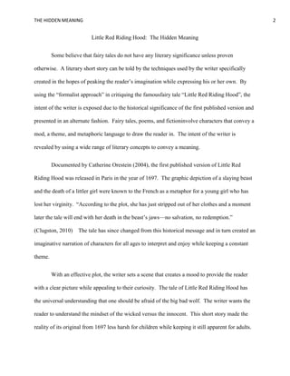 Little Red Riding Hood | PDF