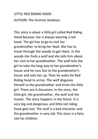 Little red riding hood | DOCX
