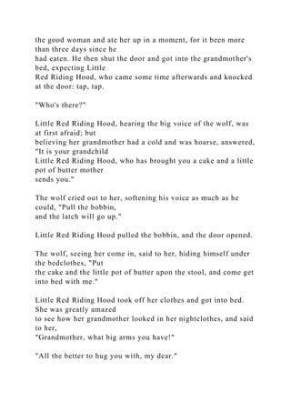 Little Red Riding Hood (1697) Charles Perrault Once .docx | Biological ...