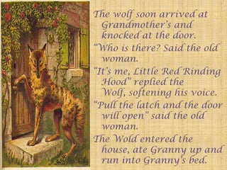 Little red riding hood by mercedes samprimo | PPTX | Books and Literature