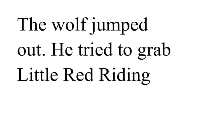 Little red riding hood story line | PPT