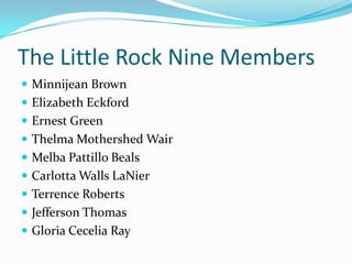 Little Rock Nine | PPT