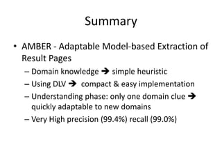 AMBER presentation | PDF | Web Design and HTML | Internet