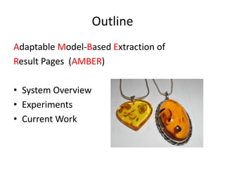 AMBER presentation | PDF | Web Design and HTML | Internet