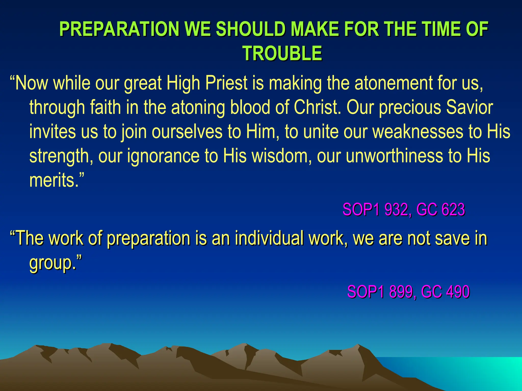 little time of trouble prophecy for the people of God | PPT