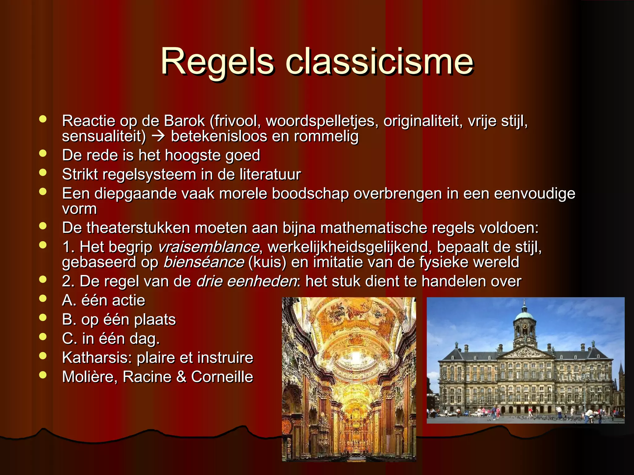 Classicisme XVIIe eeuw (Molière) | PPT