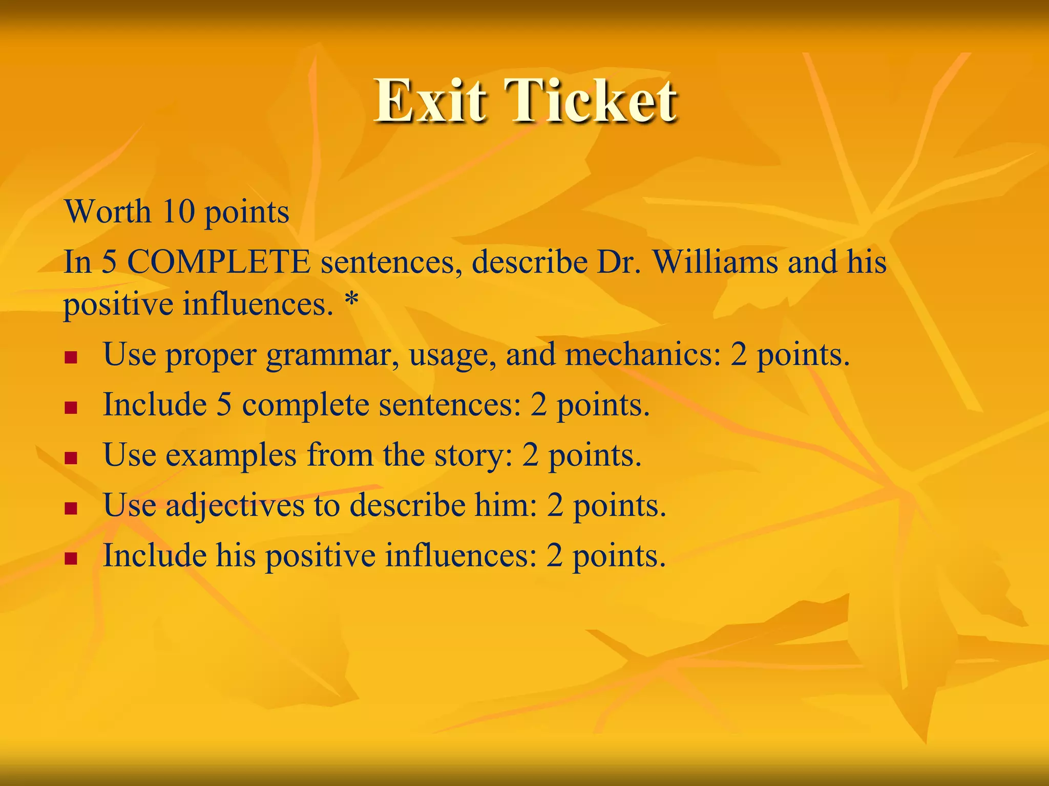 Literature Unit 5, Lesson 3: Daniel Hale Williams | PPTX