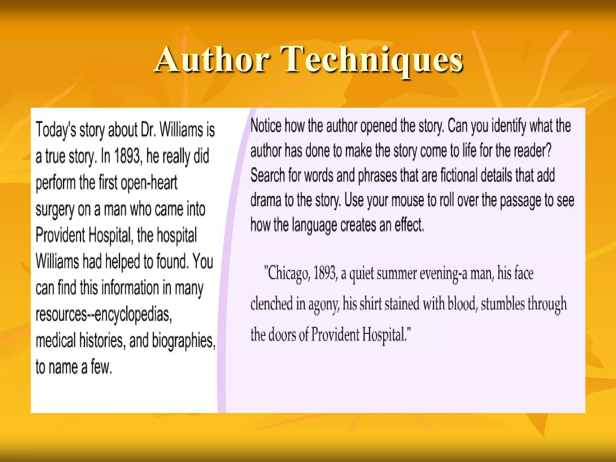 Literature Unit 5, Lesson 3: Daniel Hale Williams | PPTX