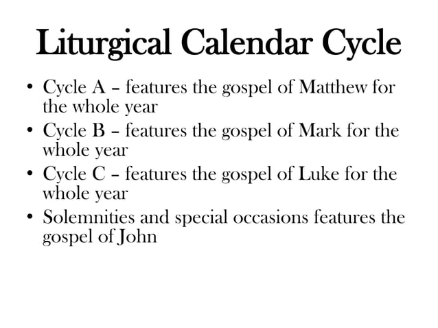 Liturgical Calendar | PPTX