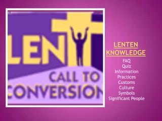 Liturgical Season Of Lent | PPTX