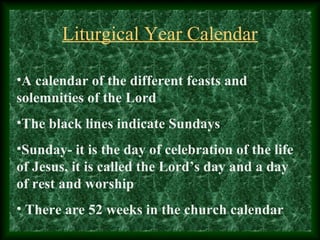 Liturgical year calendar of the Catholic Church | PPT