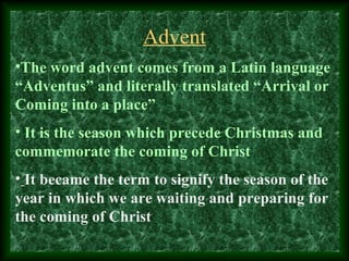 Liturgical year calendar of the Catholic Church | PPT
