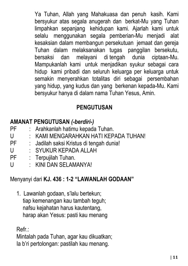 Liturgi Minggu Vi Sesudah Pentakosta Pdf