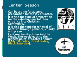 Liturgy and liturgical seasons | PPT