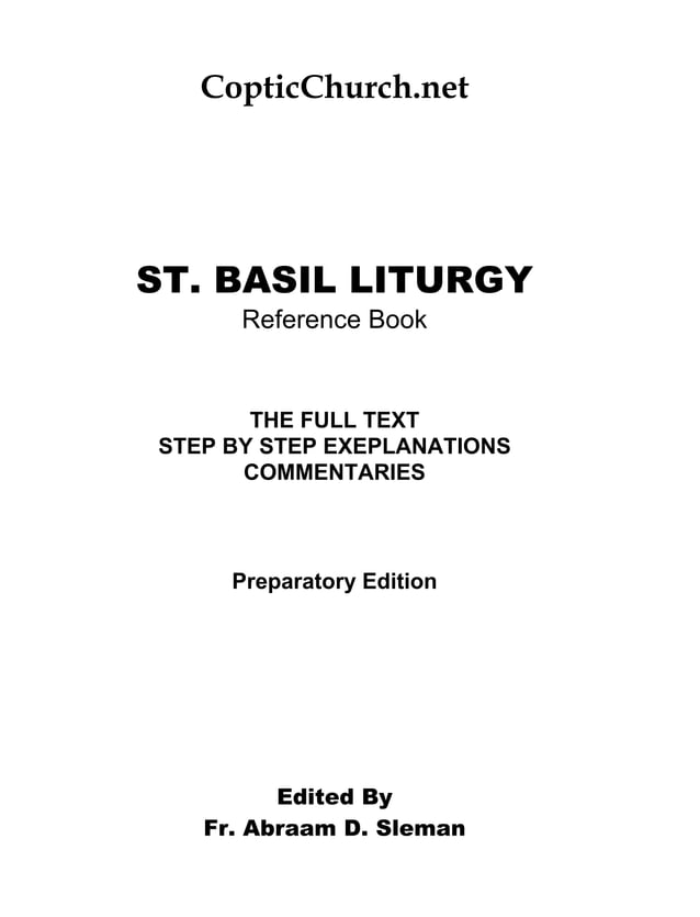 Liturgy of St Basil | PDF | Christianity | Religion & Spirituality