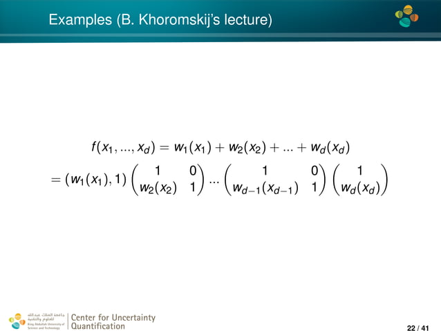 Tensor Train data format for uncertainty quantification | PPT