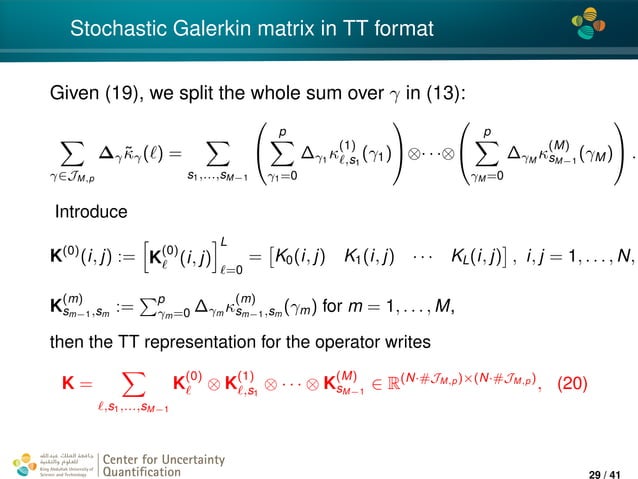 Tensor Train data format for uncertainty quantification | PPT