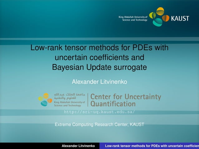 Low-rank tensor methods for stochastic forward and inverse problems | PDF | Physics | Science