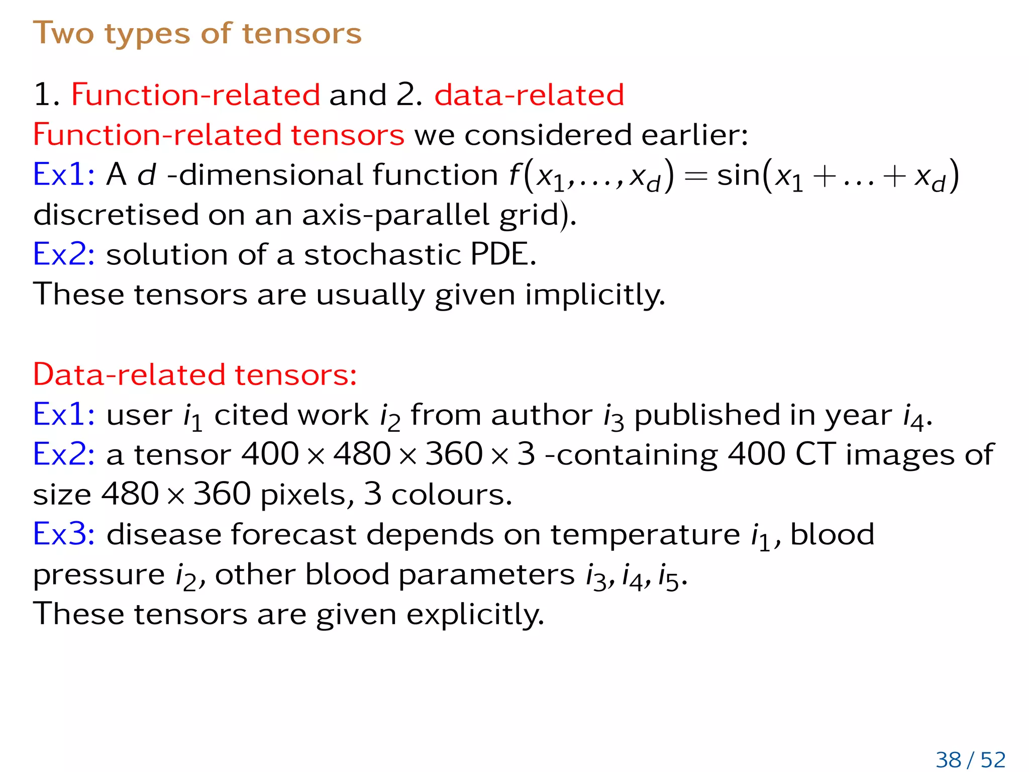 Low Rank Tensor Approximation Introduction Ppt