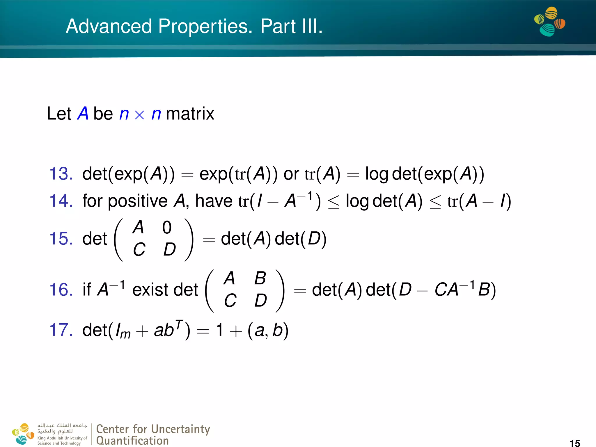 Matrix determinant | PDF