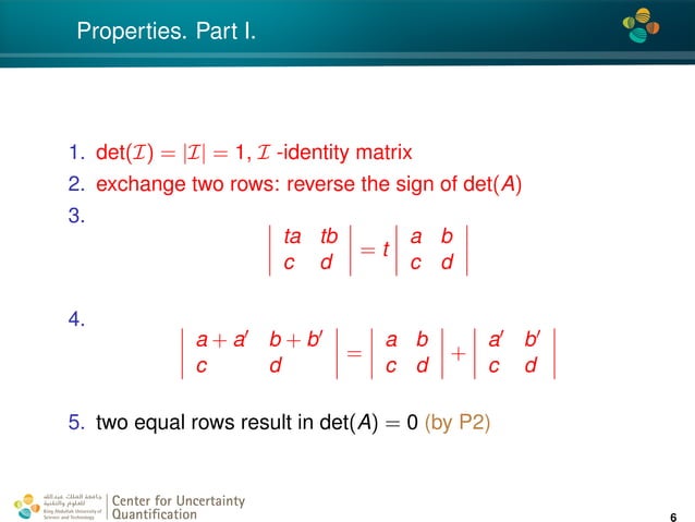 Matrix determinant | PPT