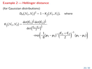 Computing f-Divergences and Distances of\\ High-Dimensional Probability Density Functions | PPT