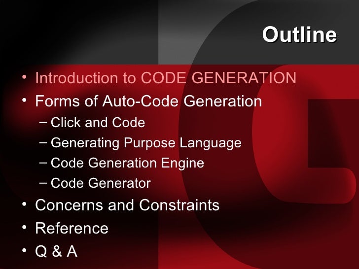 Automatic Code Generation