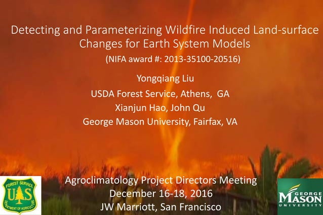 Detecting and Parameterizing Wildfire Induced Land-surface Changes for ...