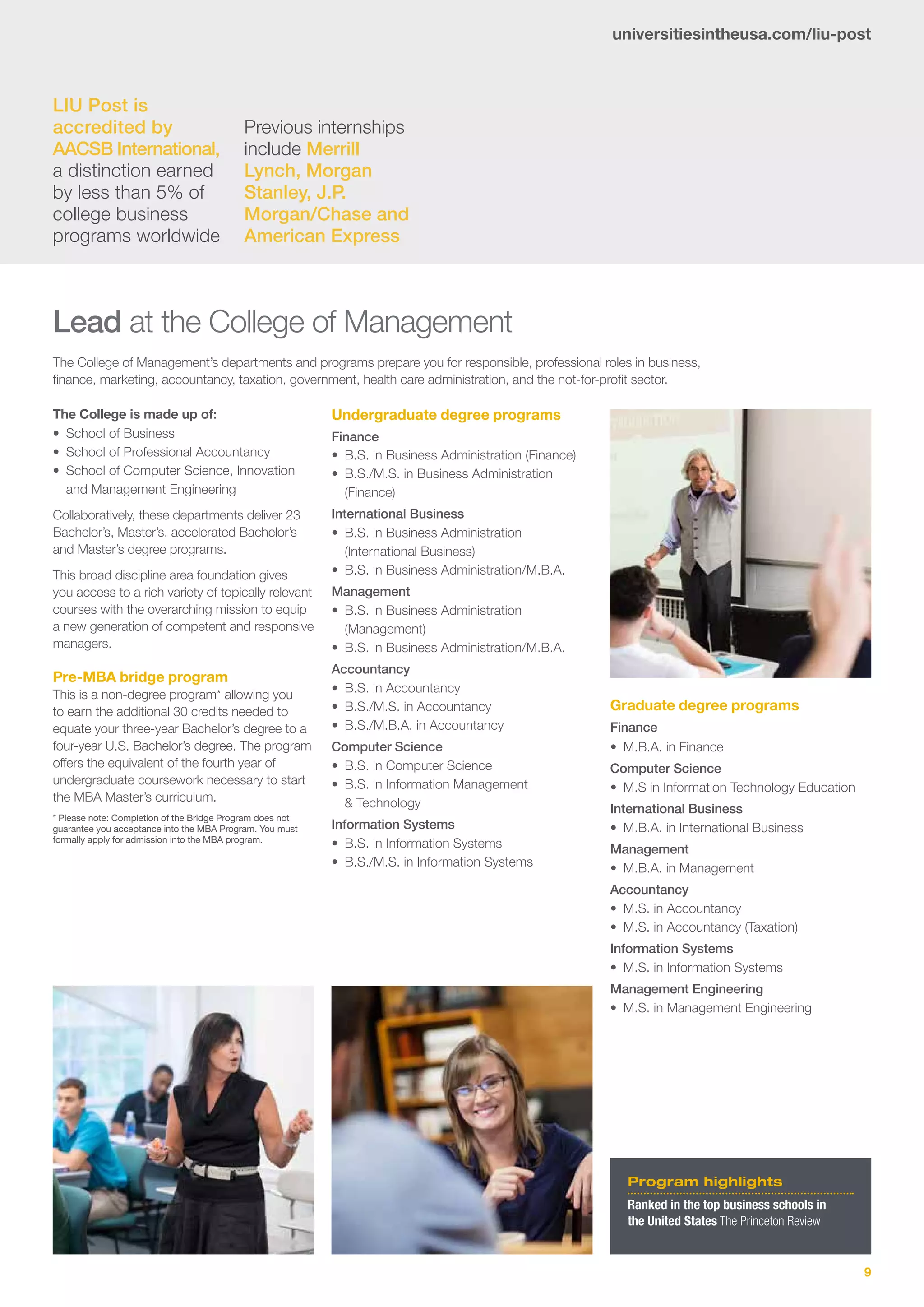 Long Island University post brochure | PDF