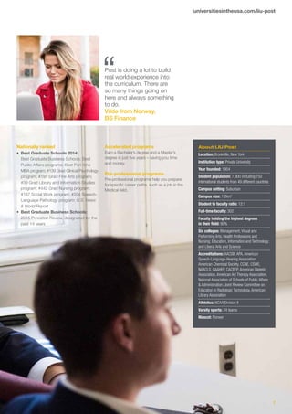 Long Island University post brochure | PDF