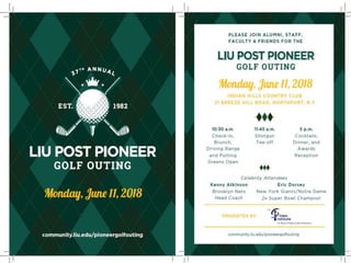 LIU Post Pioneer 37th Annual Golf Outing | PPTX
