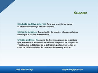 Discapacidad auditiva. Glosario. | PDF