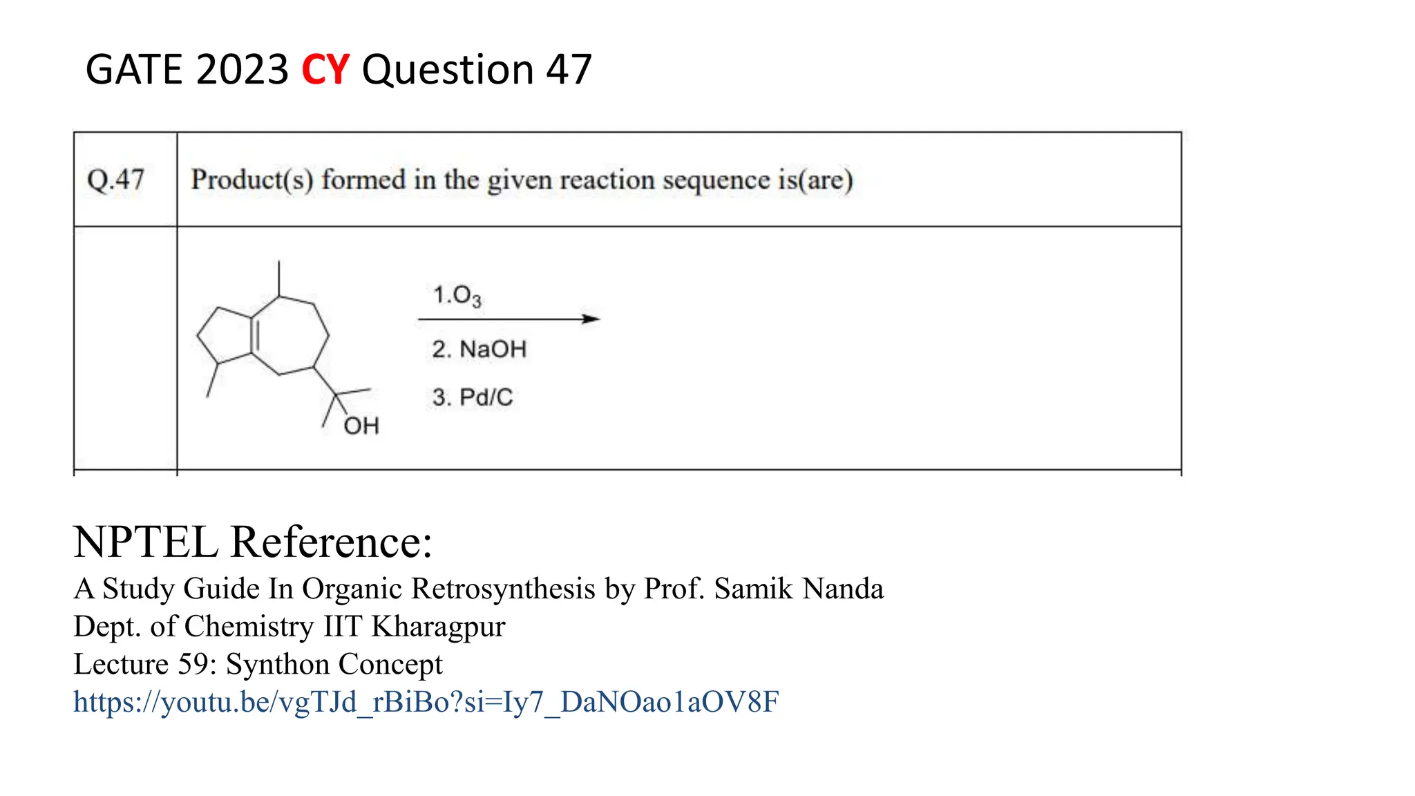 Previous Year Question set for gate chemistry | PPTX