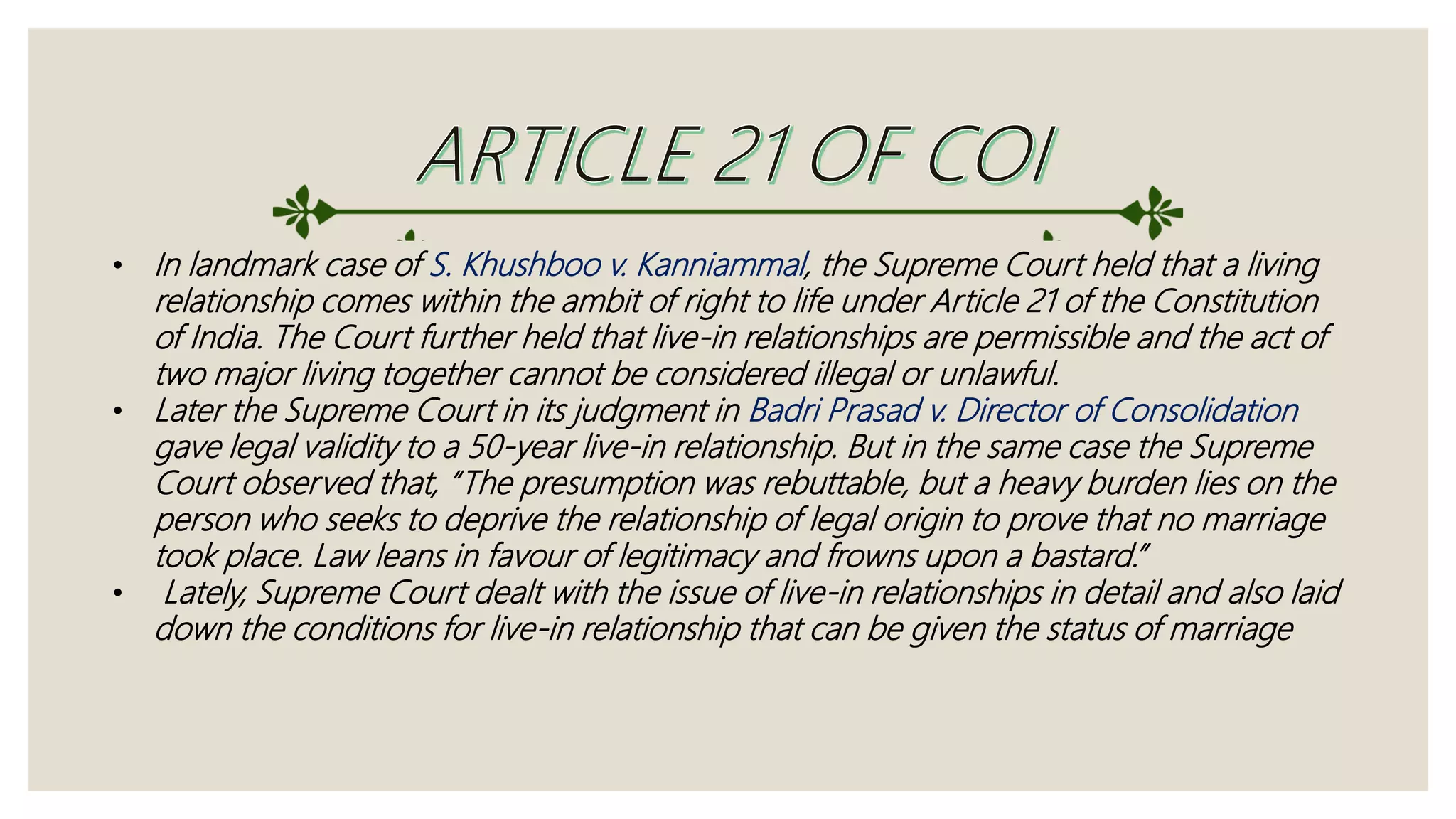 Live in-relationship by jai gupta | PPTX