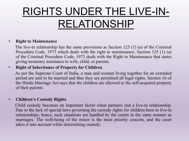LIVE-IN- RELATIONSHIP in Indian context. | PPTX