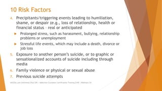 10 risk factors, warning signs and points to remember about suicidality ...