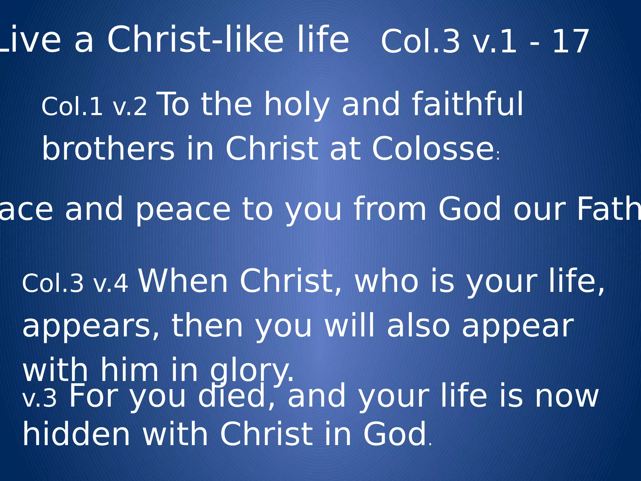 Live A Christ-Like Life | PDF