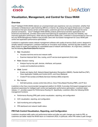 LiveAction: Visualization, Management, and Control for Cisco IWAN | PDF | Computer Networking ...