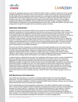 LiveAction: Visualization, Management, and Control for Cisco IWAN | PDF | Computer Networking ...